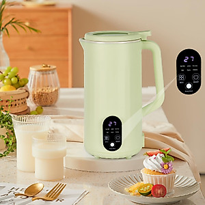 LMFUEN Automatic Soy and Nut Milk Maker,27oz/800ml,Food Processor,Rice Paste,Juice,Baby Food Hot Blender, Smoothie,Corn,Crushing Ice,Delay Start/Keep Warm & BPA Free (Green)