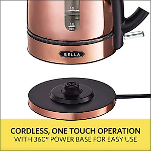 BELLA (14753) 1.7 Liter Electric Tea Kettle Copper Chrome