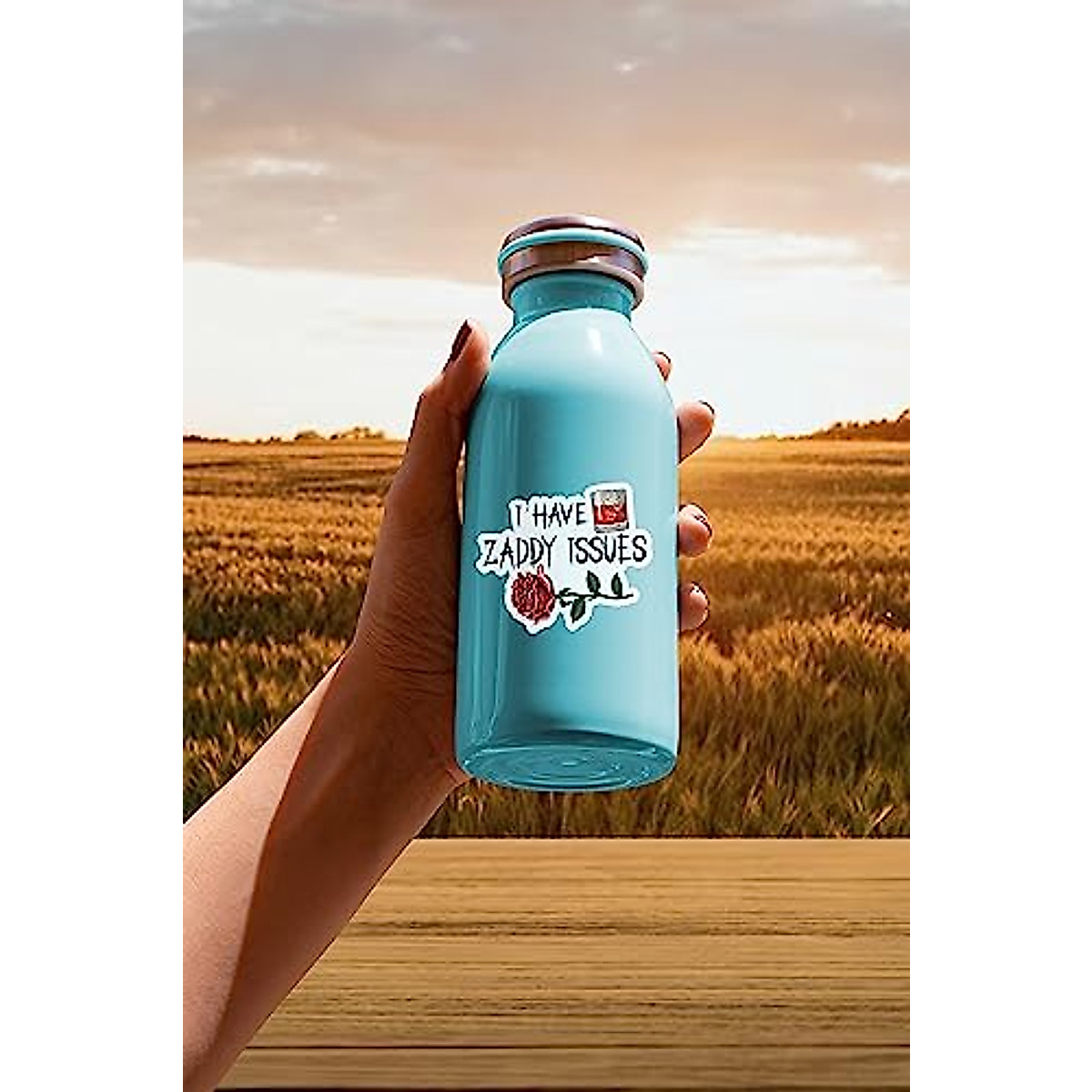 Miraki I have Zaddy Issues Sticker, Dark Romance Stickers, Book Lover Sticker, Reading Book Sticker, Water Assitant Die-Cut Vinyl Booktok Decals for Laptop, Phone, Water Bottles, Kindle Sticker