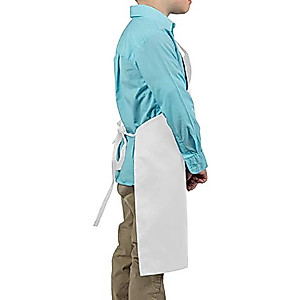 KNG Kids Cooking Apron for Girls and Boys – Small, White