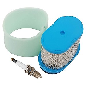 HIFROM (1 Set Air Filter Spark Plug Kit Replacement for 498596 690610 69702 5059H Stens 100-093 John Deere M147431 Pre Filter 273356S