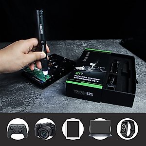 Compact Electric Screwdriver Set, JAKEMY Adjustable 3 Torque Cordless Screwdriver Set for Phone, Rechargeable Mini Power Screwdriver Kit for Electronics Repair with Shadowless LED Lamp