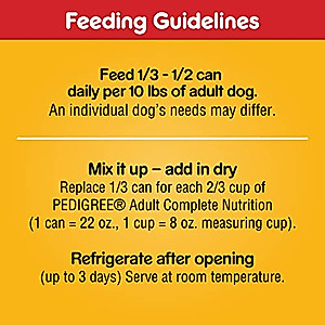 PEDIGREE CHOICE CUTS in Gravy Adult Canned Wet Dog Food with Beef, (12) 22 oz. Cans