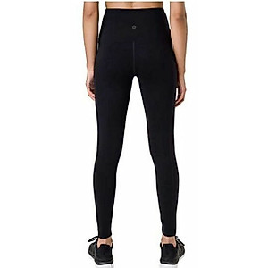 Tuff Athletics Women's Ultra Soft High Waist Yoga Pant Legging (Medium, Black Side Pocket)