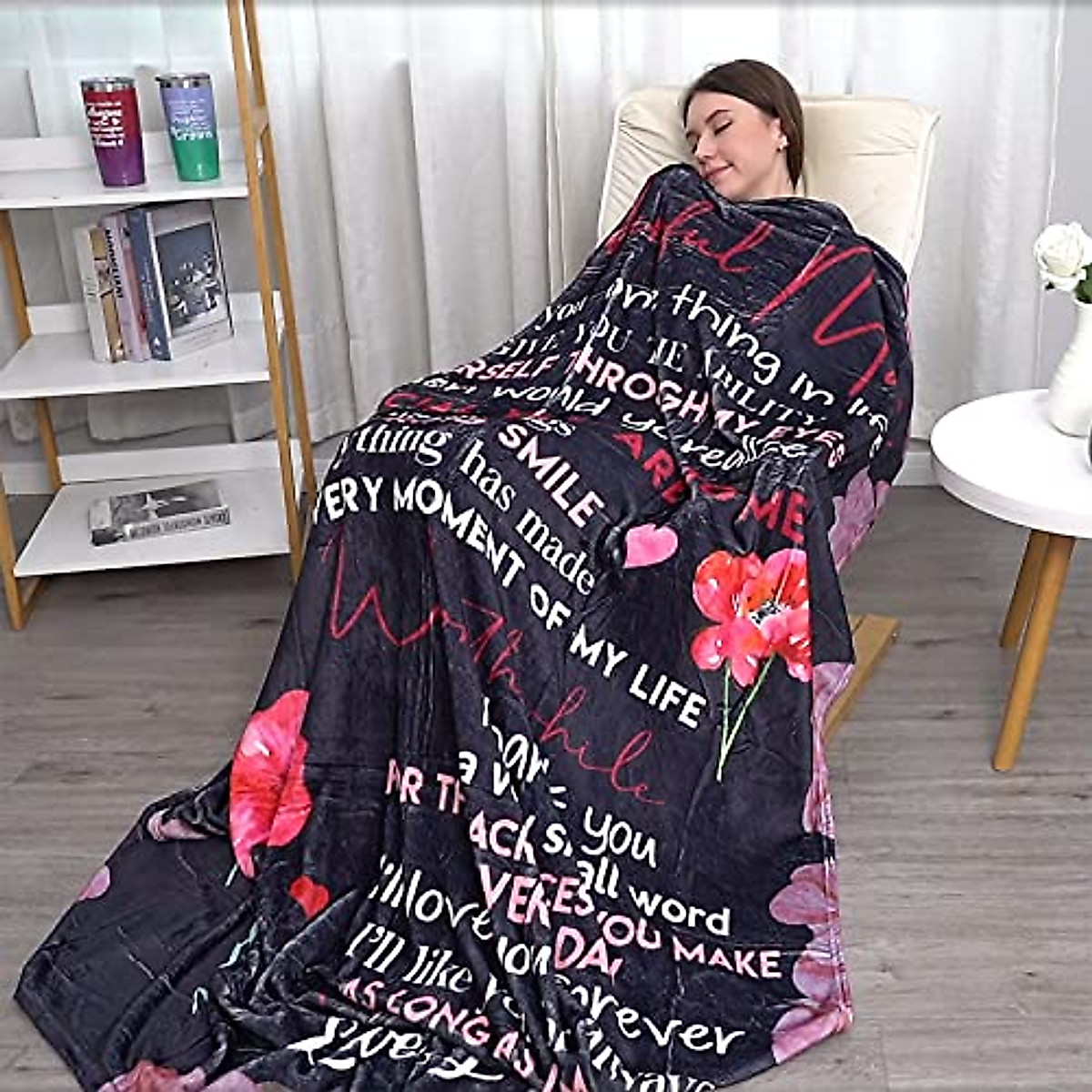 TURMTF Mother Day Birthday Gifts for Mom, Gifts for Mom from Daughter, for Mother Soft Throw Mom Blanket (Size 55"x70")
