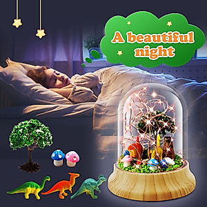LEFJUBAW Make Your Own Dinosaur Night Light, Dinosaur Toys for Kids, Dinosaur Craft Kit, DIY Arts and Crafts Lamp Project for Girls(USB Upgrade Edition), Gifts for 4 5 6 7 8 9 10 Year Old Kids