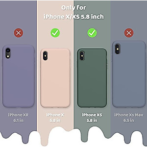 Compatible with iPhone X/XS Case with Ring Stand Tough Rugged Lightweight Slim Shockproof Anti-Fall TPU + PC Protective Phone Cover for iPhone X/XS Protective Case Support Magnetic Car Mount（Green）