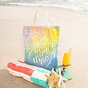 NymphFable Canvas Bag Dream Unicorn Shopping Bags Reusable Canvas Tote Bag Foldable Washable