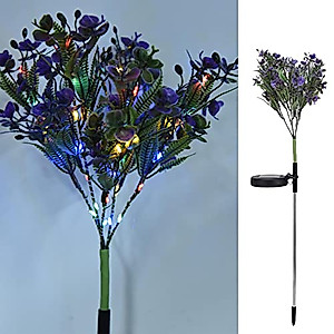 Solar Phalaenopsis Light, Easy to Use Waterproof Garden Landscape Lamp Multi Purpose Exquisite Appearance for Courtyards for Home for Garden