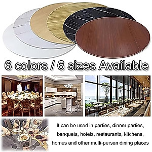 Wooden Lazy Susan Tabletop Service Plate, 360° Rotation Silent Dining Table Round Turntable, Diameter Ø 20 24 28 32 36 39 Inch Large Rotating Tray Rotating Board
