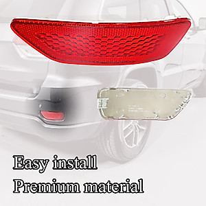 WGOHUI 57010720AC Right Passenger Side Rear Reflector Light Compatible with Jeep Grand Cherokee 2011-2021, Jeep Compass 2011-2017, Dodge Journey 2011-2020 with Fascia, Red Lens, CH1185100