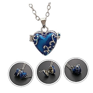 Garneck 3pcs Ashes Pendant Pet Memorial Hair Locket Cat Dog Ashes Necklace Ashes Urn Earn Necklace for Ashes Engraved Urn Necklace Pets Ashes to Jewellery Crystal Copper Jewelry Holder