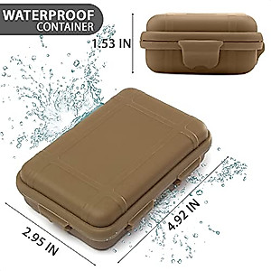 Small Waterproof Container - Universal Plastic Box with Foam - Camping Waterproof Storage Case - Waterproof Case with 2u Buckle for Camera/Micro Flash Drive/Wallet/Battery 2PCS