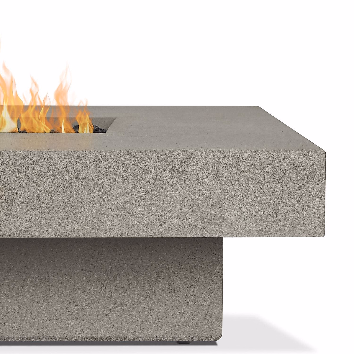 BBQGuys Signature Geneva 72-Inch Rectangle Natural Gas Fire Table - Flint (Ships as Propane w/Conversion Kit)