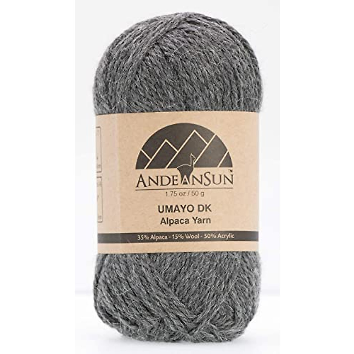 [ Set of 3 Small Gorgeous Skeins ] Alpaca Yarn Blend [ Umayo ] [ DK ] #3 (5.25 Ounces/150 Grams Total) Lovely and Soft to Enjoy Knitting - Crocheting - Weaving [ Grey ]