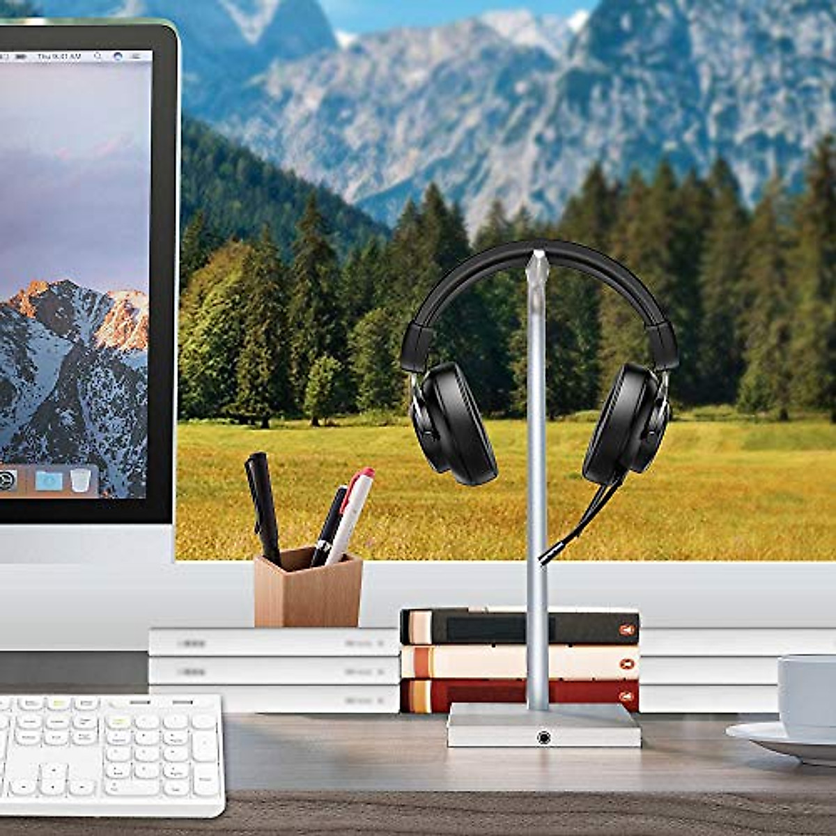 Xbox One Headset with Mic LED Light On Ear Gaming Headphone PS4,3.5mm Wired Gaming Headset for PC Mac Laptop Nintendo Switch Gamer Headphone (Black)