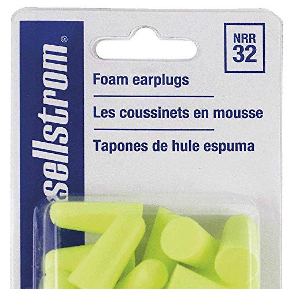 Sellstrom Disposable Uncorded Foam Ear Plugs, 32dB NRR, Hi-Viz Green (Pack of 10), S23414