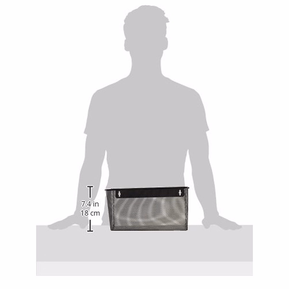 Lorell Black Mesh/Wire Wall Pocket 84144