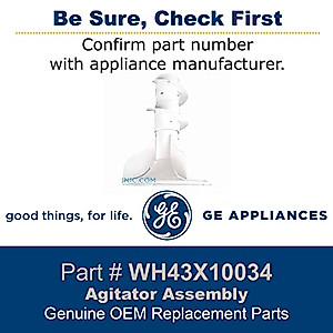 GE WH43X10034 Agitator Assembly for Washer