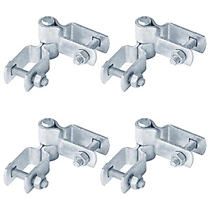 4 Pairs 1" x 1" x 5/8" Square Chain Link Fence Gate Frame Post Hinge Male and Female,Max Load 165lb