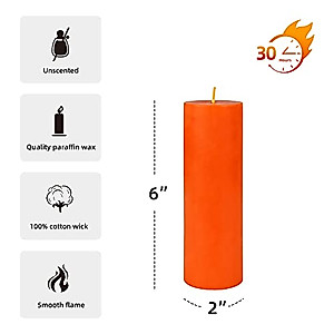 Zest Candle Pillar Candle, 2 by 6-Inch, Orange