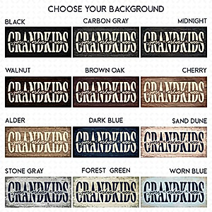 GRANDKIDS - Gifts for Grandma, Personalized Grandkids Sign with Names, 12 Colors - 2 Sizes, Customized Grandma Gifts - Papa, Nana Gifts from Grandkids