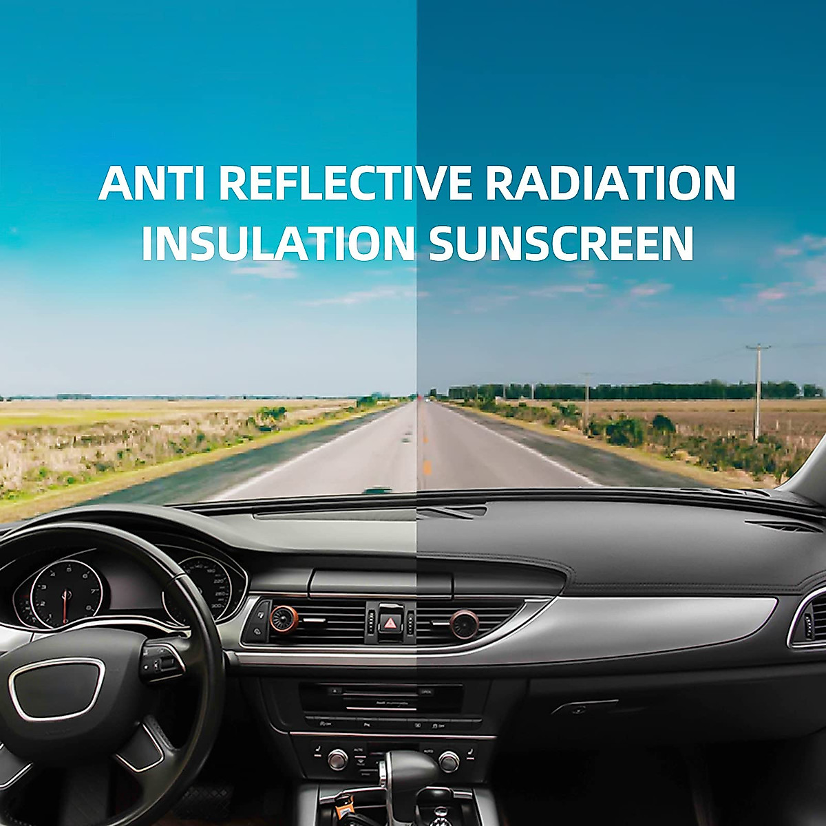 BDFHYK Dashboard Dash Cover PU Dash Mat Compatible with 2007-2013 Silverado and Sierra, 2007-2014 Tahoe Suburban Avalanche and Yukon