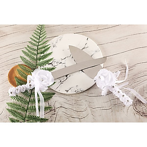 HE ANDI 2 Piece Vintage Style Wedding Cake, Birthday Cake, Divider Set. (White2)