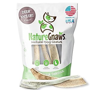 Nature Gnaws Deer Antlers for Small Dogs - Premium Natural USA Antler - Long Lasting Dog Chews for Aggressive Chewers - Mix of Split and Whole - 4-7 Inch