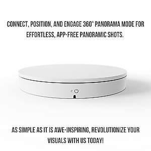 LENDOU 13 inch White Smart Turntable Large Rotating Display Stand with Remote Commercial Product Photography Turntable 99lb Capacity 360 Photo Booth from Shot to Export in Minutes