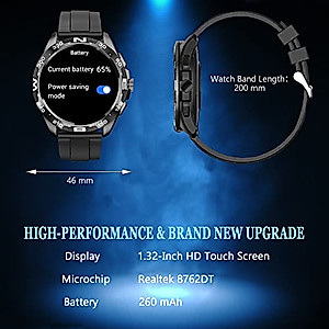 Smart Watches for Men Women(Answer/Make Calls), 1.32” Bluetooth Smartwatch for Android & iOS, Outdoor Activity Fitness Tracker with Heart Rate/BP/Sleep Monitor, IP68 Waterproof 100+Sport Modes Gift