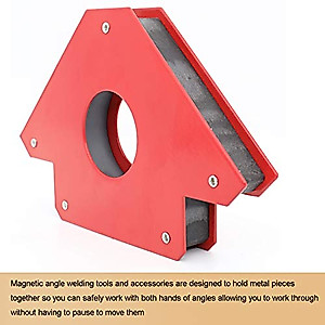 6 Pcs Arrow Welding Magnet, Welding Magnet Set for Metal Working 25, 50, and 75 Lbs Strength Magnetic Welding Holder, 45,90,135,180Degree Angle Fits for welding, soldering, assembling