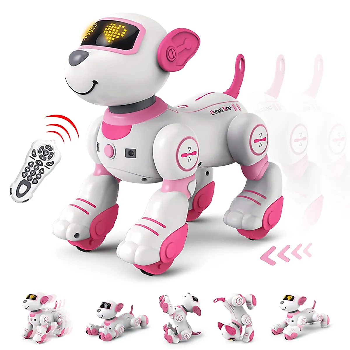 FUUY Robot Dog Toys for Girls Toys Interactive Robot Toy FollowMe Robot for Kids 5-7 Intelligent Remote Control Dog with Sing Dance AI Robotics for Kids Age 3 4 5 6 7 Chrismas Birthday Gifts