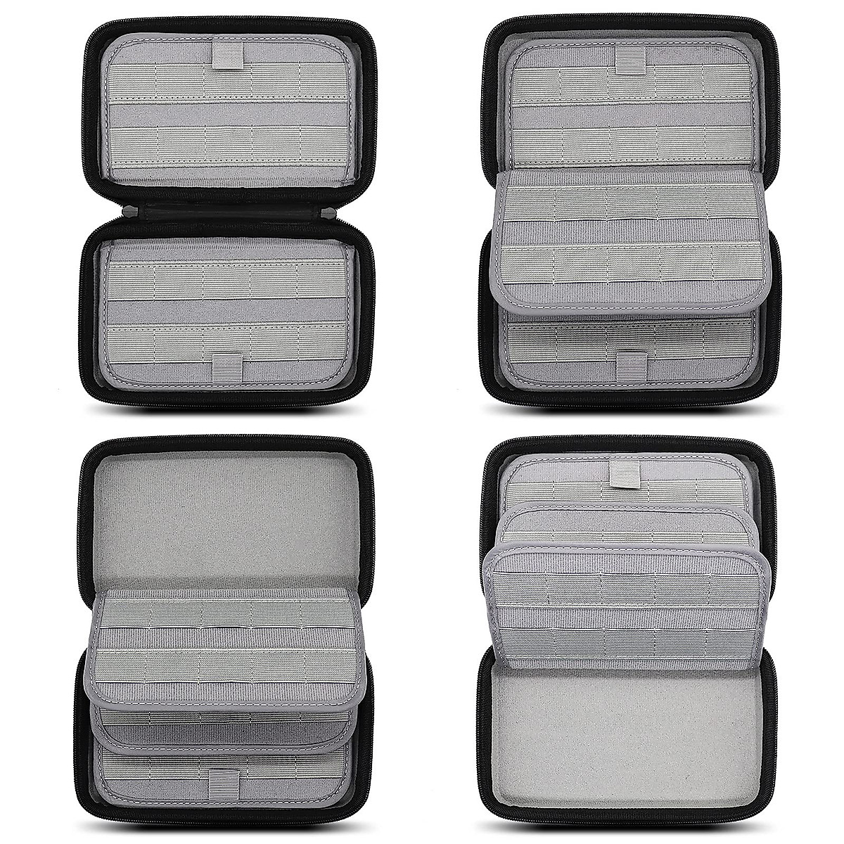 sisma 80 Switch Game Case Compatible with Nintendo Switch or PS Vita Games or SD Cards,Game Cartridge Holders Hard Shell Travel Storage Case Home Safekeeping, Black