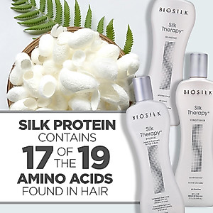 BioSilk 3-Piece Silk Therapy Shampoo, Conditioner & Serum Kit, Haircare For Incredible Shine, Sulfate, Paraben, & Cruelty-Free, 12 Oz (3 Products)
