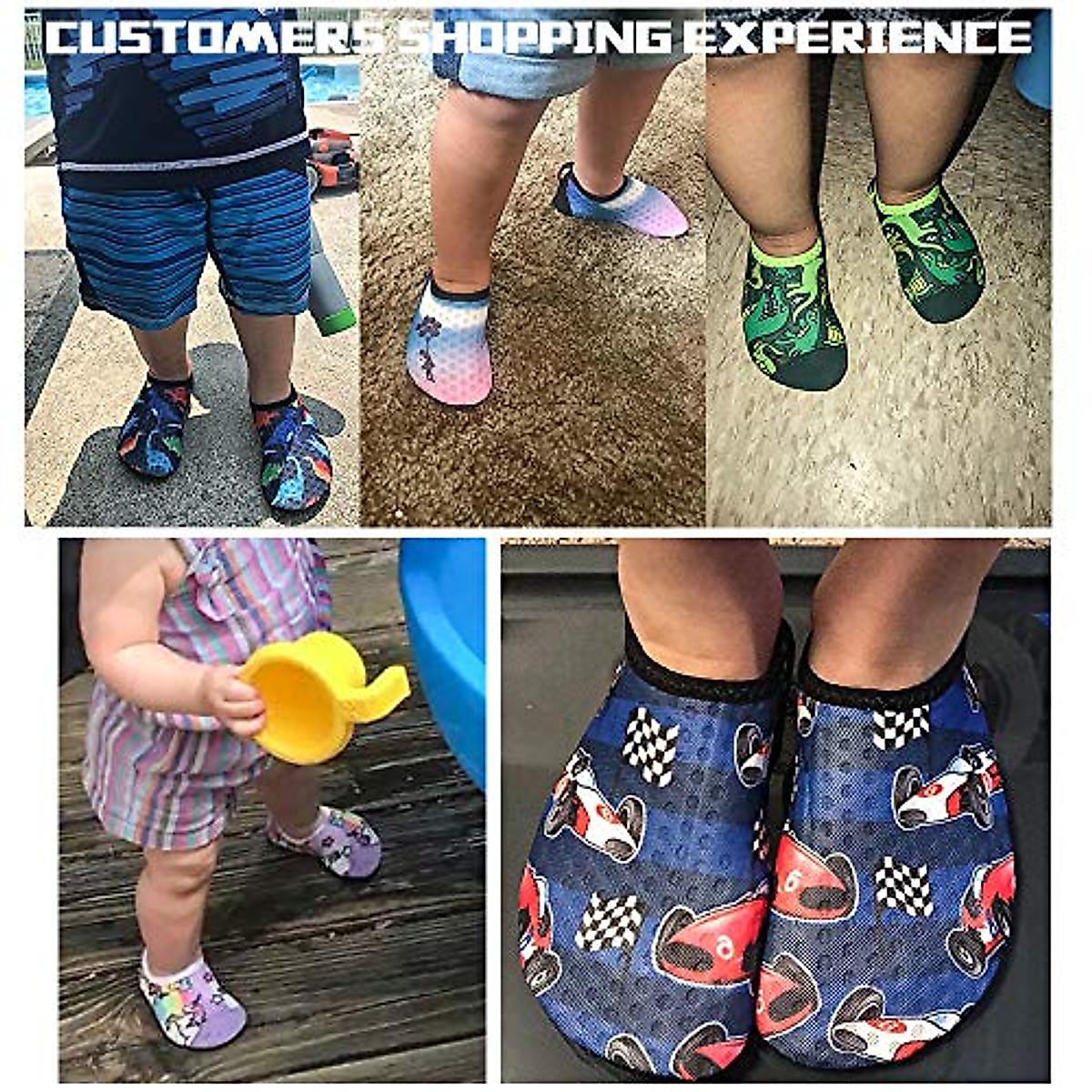 Kids Water Shoes Girls Boys Outdoor Quick Dry Barefoot Aqua Socks for Sport Beach Swim Surf 9.5-10 Toddler