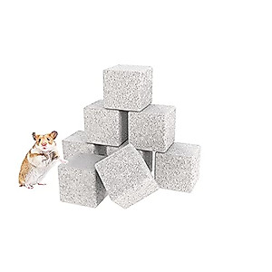 WANBAO 1.6 Inch Hamster Molar Lava Block, Small Animal Teeth Grinding Lava Block, for Rabbits, Parrots Etc 12 Pcs