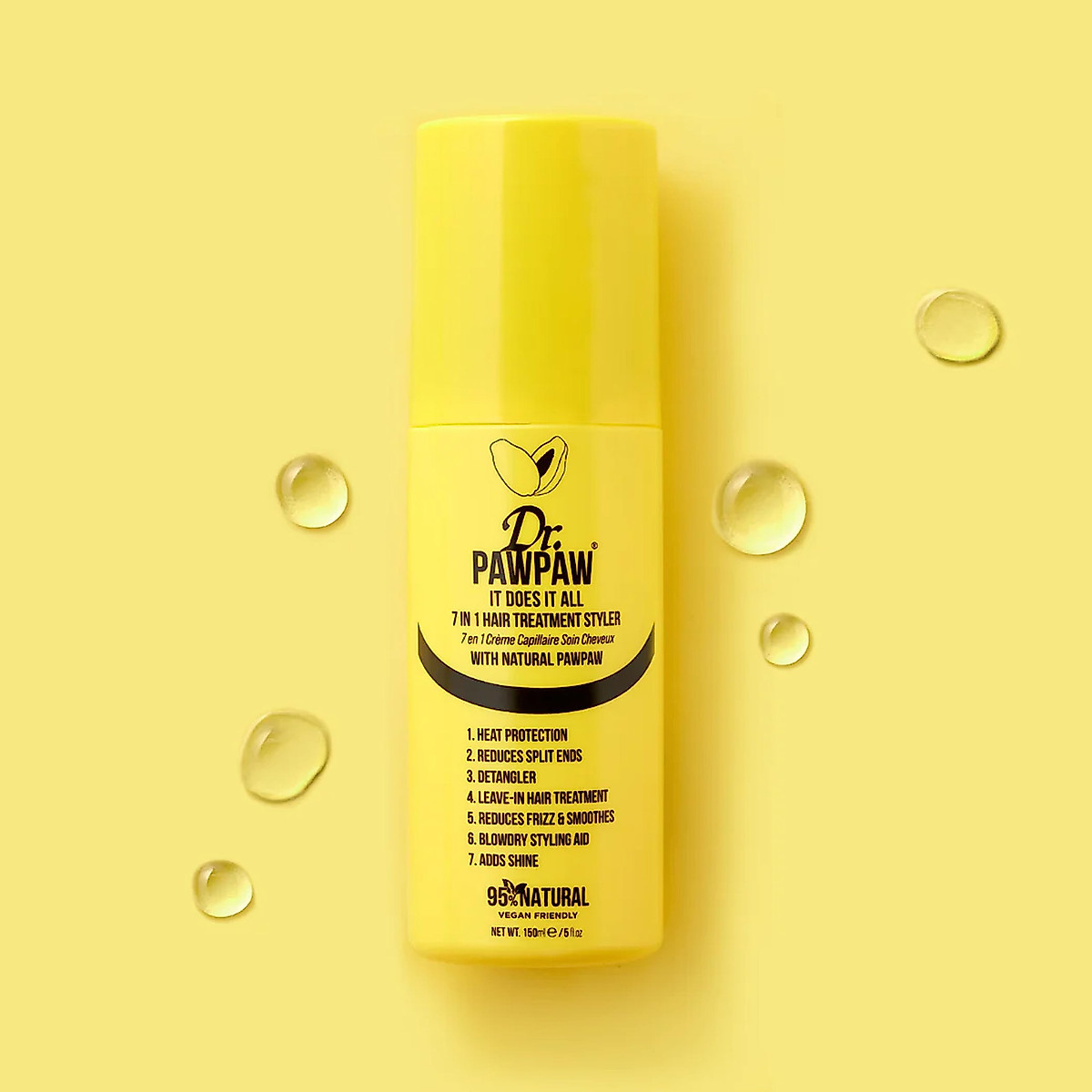 Dr. PawPaw It Does It All 7 In 1 Hair Treatment Styler - Cruelty-Free Heat Protection Spray for Hair - Ideal Heat Spray Protection for Hair - 5 oz