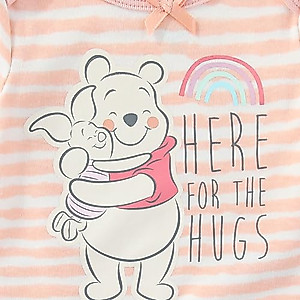 Disney Dumbo, Princess Or Winnie the Pooh Girls 3 Pack Bodysuit for Newborn and Infants