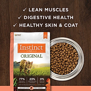 Instinct Original Grain Free Recipe with Real Salmon Natural Dry Cat Food, 4.5 lb. Bag
