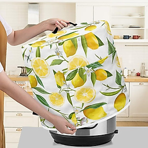 Annejudy Lemon Rice Cooker Cover Kitchen Appliance Cover Dust Cover for Instant Pot, Electric Pressure Cooker, Air Fryer and Crock Pot, Machine Washable