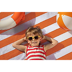 Utopia Towels [4 Pack] Cabana Stripe Beach Towel, (30 x 60 Inches) Oversized 100% Ring Spun Cotton Pool Towels, Highly Absorbent Quick Dry Bath Towels for Bathroom, and Swim Towel (Blue, Yellow, Green, Orange)