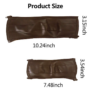 2 Pairs Baby Stroller Accessories Armrest Handle Covers PU Leather Universal Dust-Proof Protective Cover for Pushchair Pram(2 for Baby Armrest and 2 for Adult Push Handle)