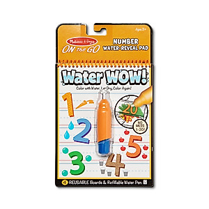Melissa & Doug On the Go Water Wow! Reusable Water-Reveal Activity Pad - Numbers - FSC Certified