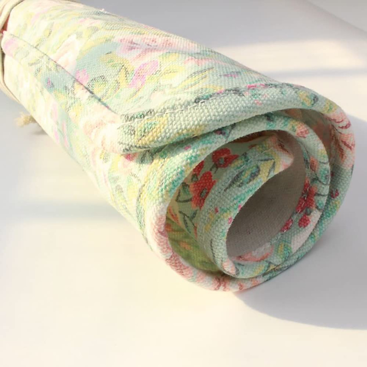 Funny live Paint Brush Holder Art Supplies, Artist Brush Holder & Storage Organizer Roll-Up Case Bag, Protect Acrylic Oil Watercolor Paintbrushes (Pink Rose 20 Slot Pockets)