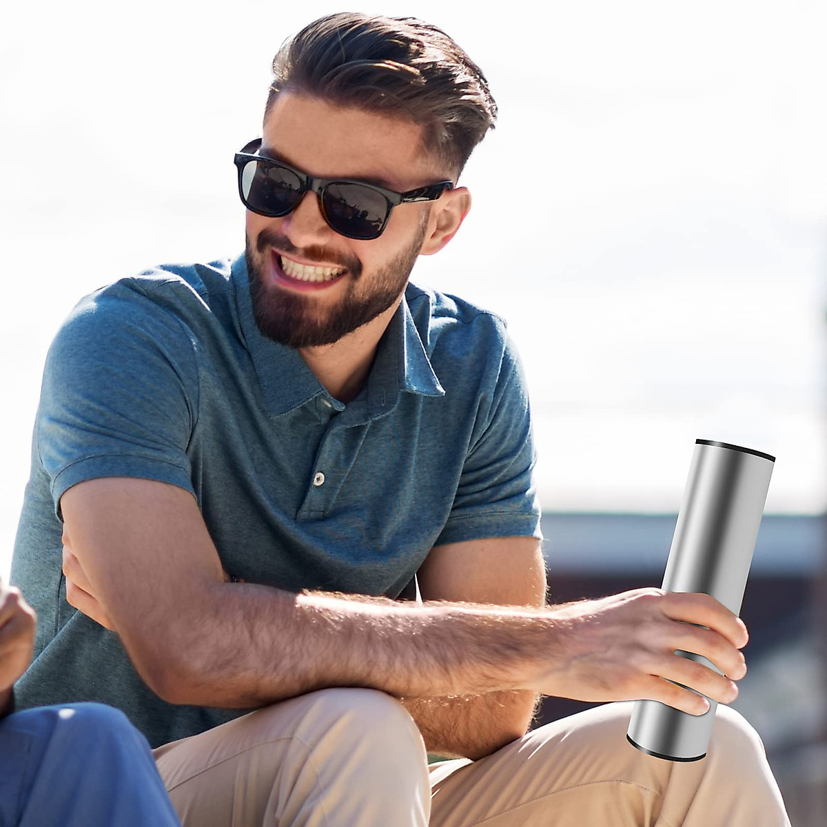 EASTROCK Stainless Steel Cylinder Shaker Percussion Instrument Rhythm Latin Percussion for Professional Band Accompaniment