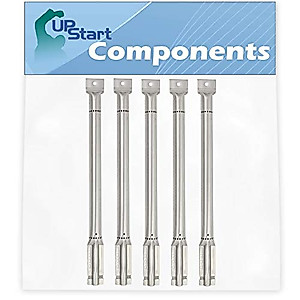 UpStart Components 5-Pack BBQ Gas Grill Tube Burner Replacement Parts for Kitchen Aid 860-0003 - Compatible Barbeque Stainless Steel Pipe Burners