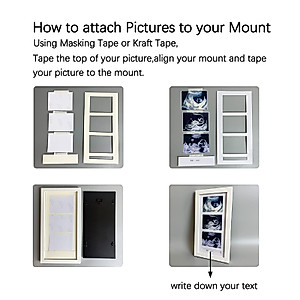 trlry Triple Ultrasound Picture Frames, Sonogram Picture Frame 3 Photos,Pregnancy Announcements,Pregnancy Gifts for First Time Moms,First Time Mom Gift,White,Ultrasound Photo Album