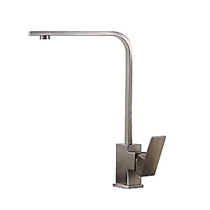 Kitchen Sink Faucet for Bar Farmhouse Commercial, Black Mixer Faucet for Kitchen, Single Handle Kitchen Faucet, Hot and Cold Deck Mounted Crane for Sinks (Color : Light Brown)