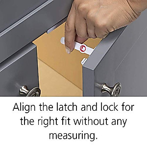 Safety 1st Adhesive Cabinet 8 Piece Latch, White